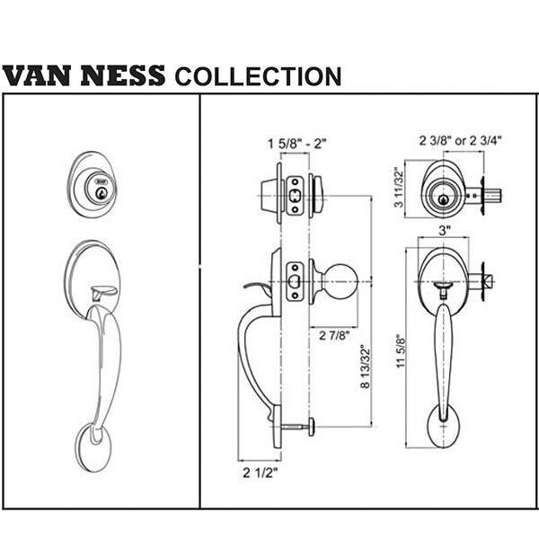 Van Ness Handleset By Better Home Products Door Handle Set Lock and Key ...