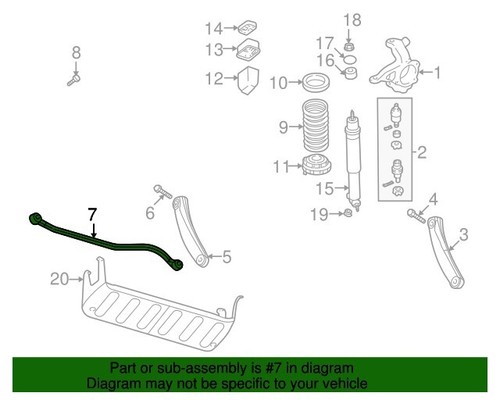 Suspension Track Bar-Limited, VIN: J, AWD, Front Coil, Rear Coil Mopar ...
