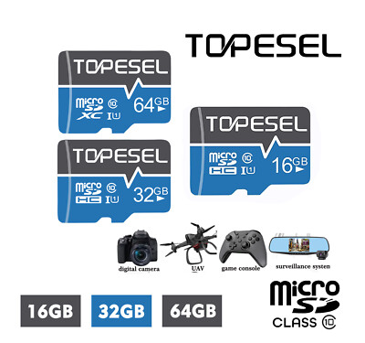 LOT Pack 16G 32GB 64GB Micro SD Card TF C10 SDHC Memory Card For ...
