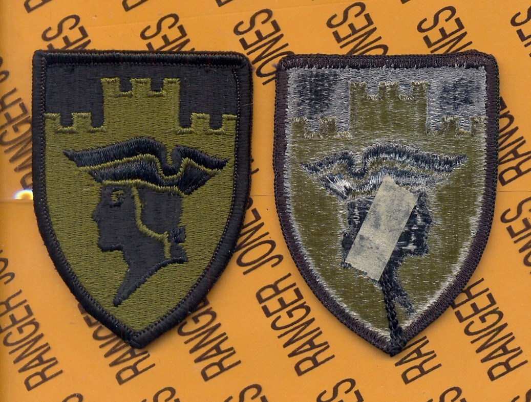 US Army 7th ARCOM Army Reserve Command OD Green & Black uniform patch m ...
