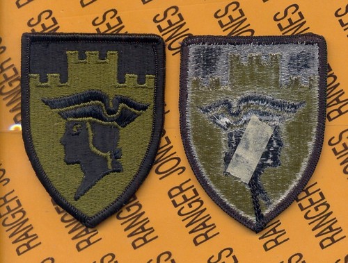 US Army 7th ARCOM Army Reserve Command OD Green & Black uniform patch m ...