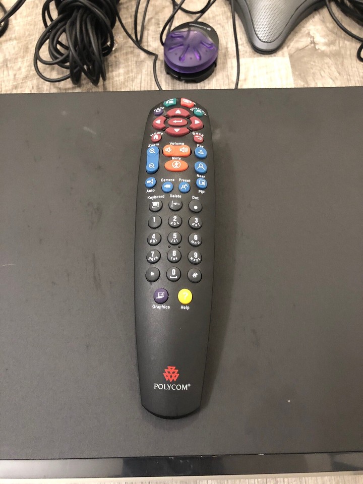 Polycom QDX6000 Video Conference Call System Remote with Camera Power ...