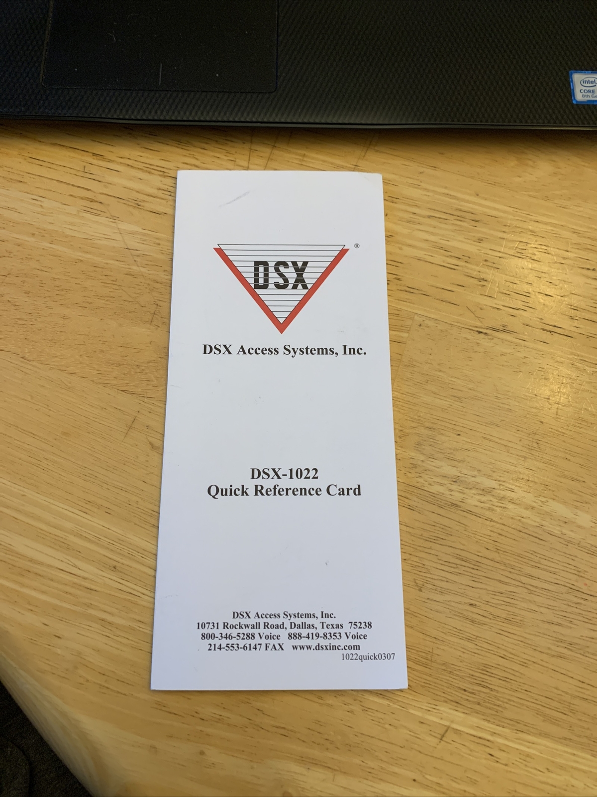 DSX Access Systems 1022 Quick Reference Card | eBay