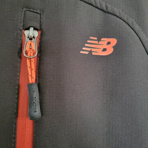 Men's Medium - New Balance Zip Up Insulated Black & Orange Jacket RN ...