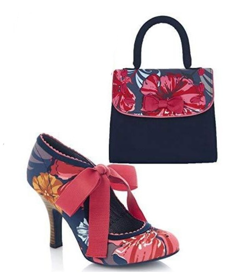 Ruby Shoo Santiago Handbag in Coral/Navy EXCELLENT CONDITION & matches Willow | eBay UK