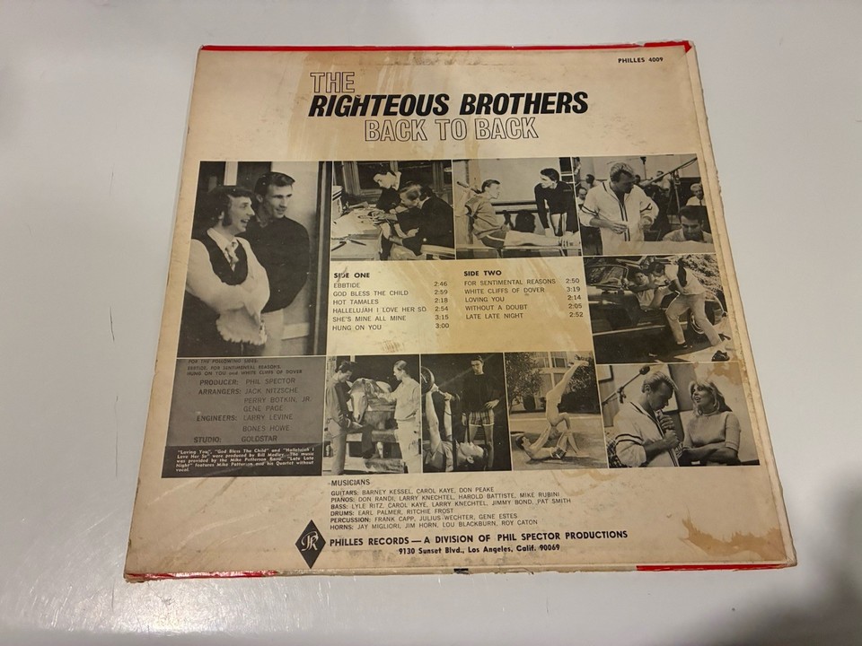 THE RIGHTEOUS BROTHERS-Back To Back Vinyl | eBay