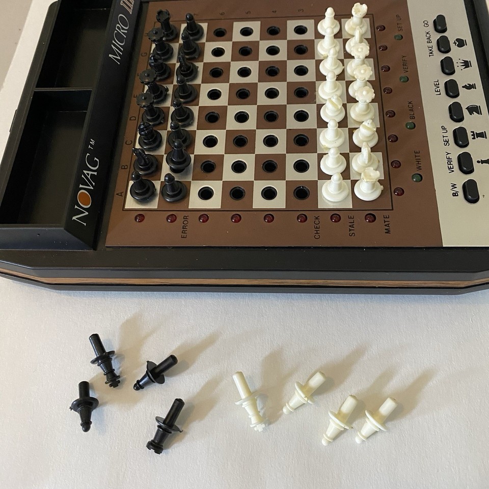 Vtg 1984 Novag Micro III Battery Operated Chess Computer Set with ...