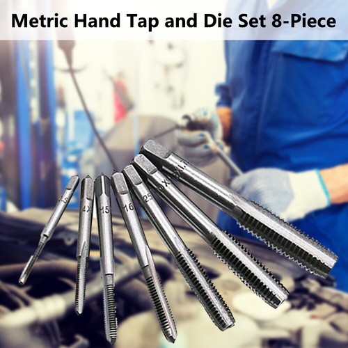 8Pcs Metric Tap And Die Set Thread Tools Screw Extractor / Puller Kit ...