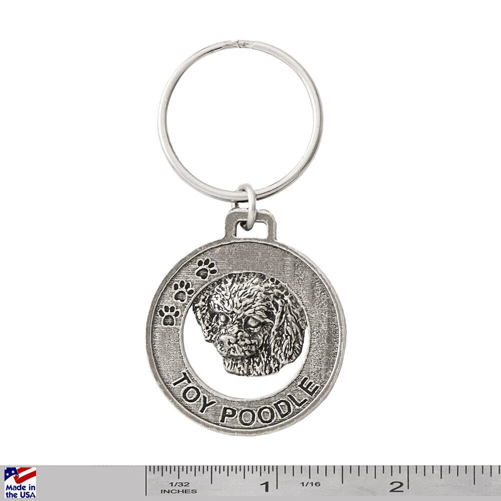 Creative Pewter Designs Toy Poodle Dog Pewter KeyChain, Key Fob, D144KC ...
