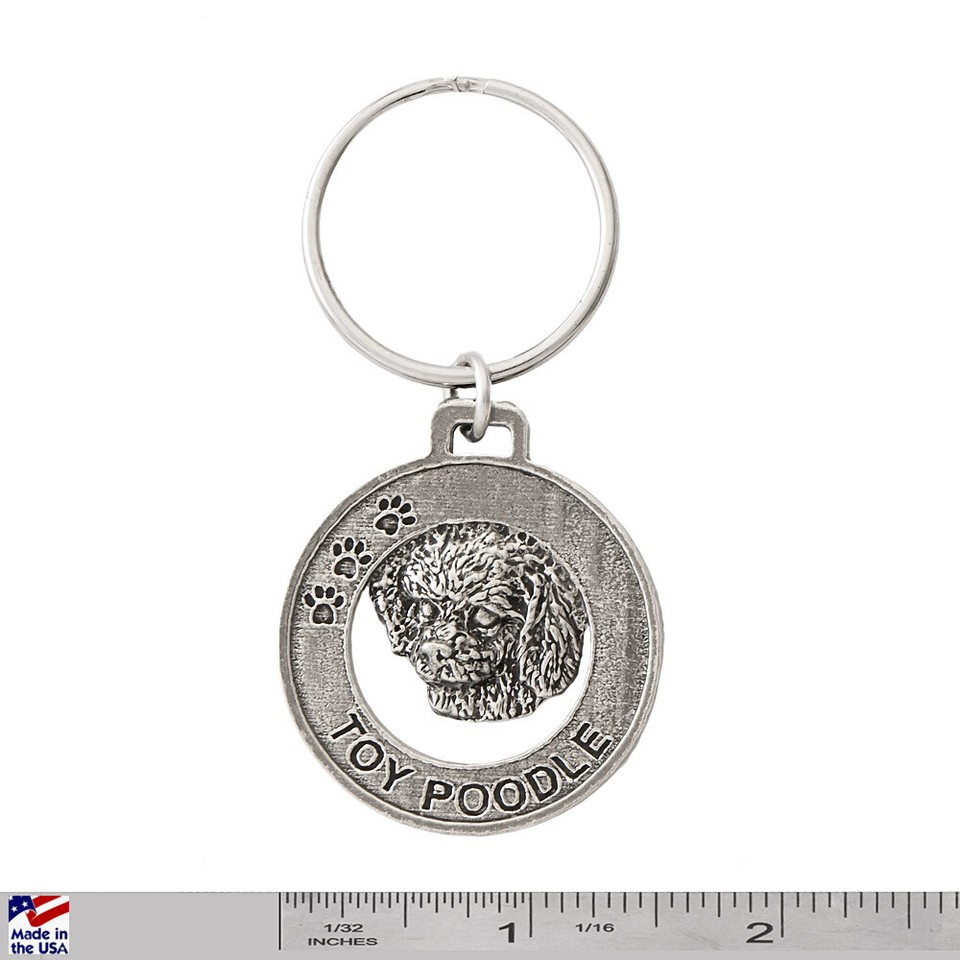 Creative Pewter Designs Toy Poodle Dog Pewter KeyChain, Key Fob, D144KC ...