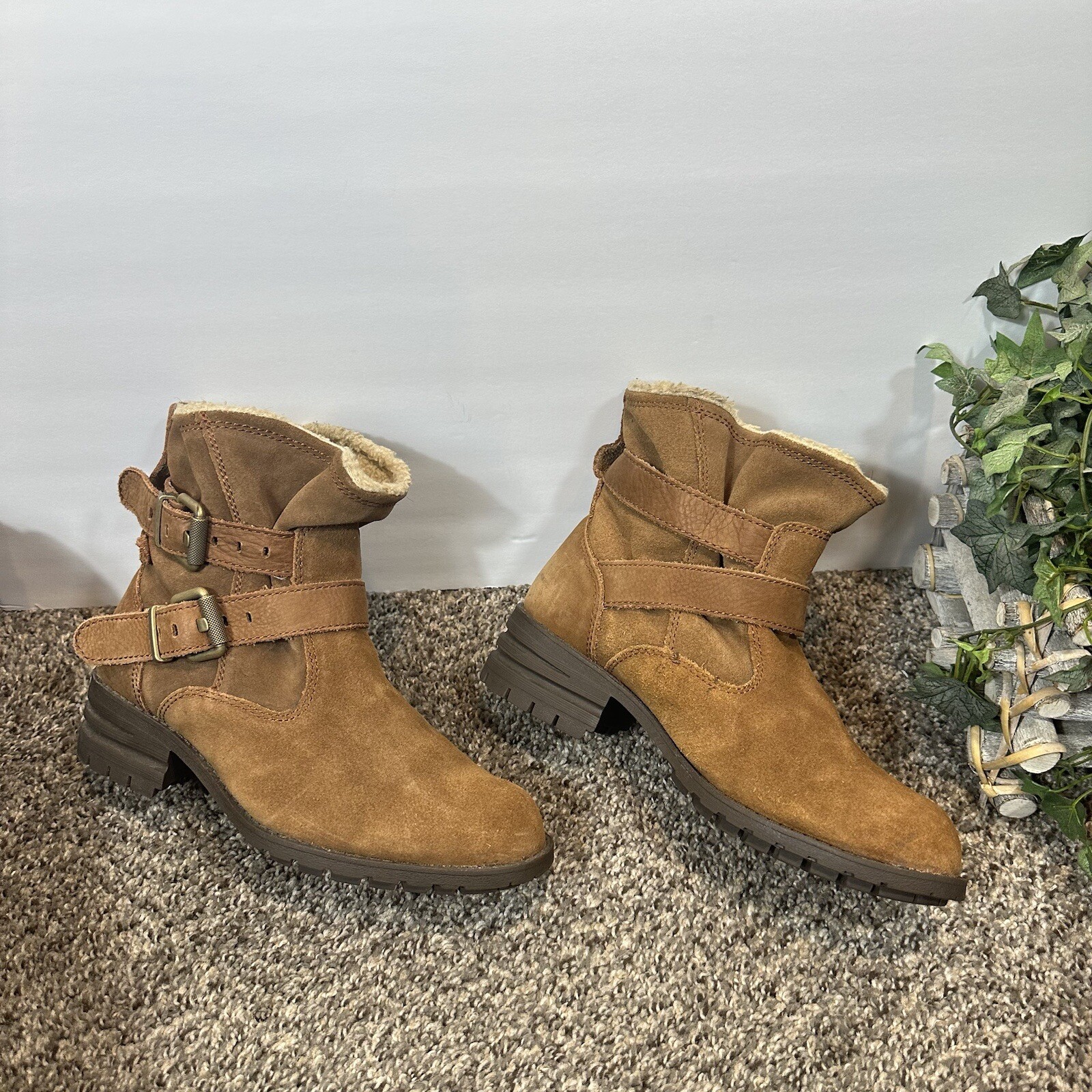 Caterpillar CAT Women's Jory Combat Boots Brown Suede… - Gem