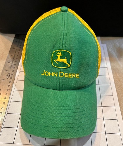 John Deere Green and Yellow Snapback Hat Double Row Cap CYRK | eBay