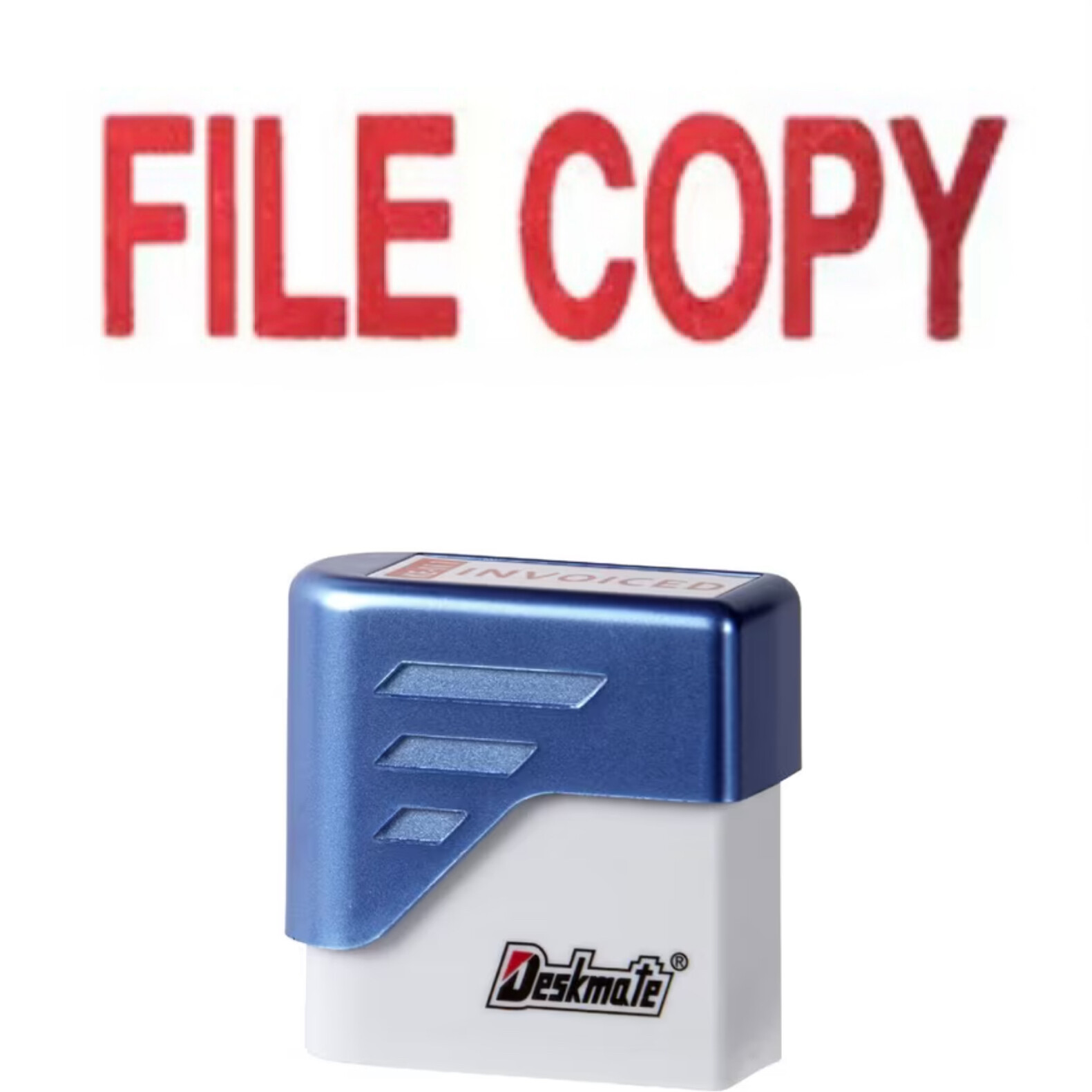 {FILE COPY} Deskmate Pre-Inked Self-Inking Rubber Stamp Office ...