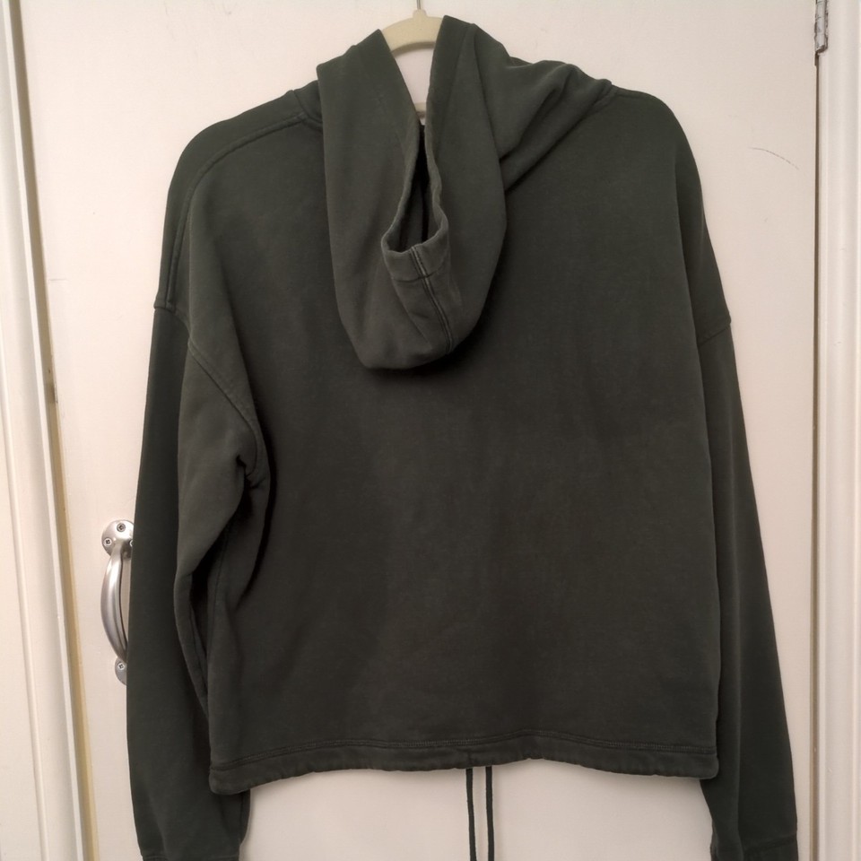 Barbour International Green Hooded Alpine Overlayer Sweatshirt Size UK ...