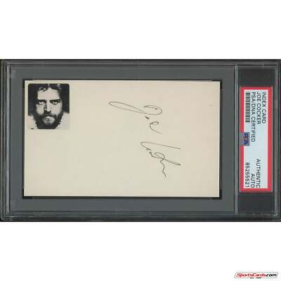 Joe Cocker Legendary Singer Signed Auto 3x5 Card PSA/DNA | eBay