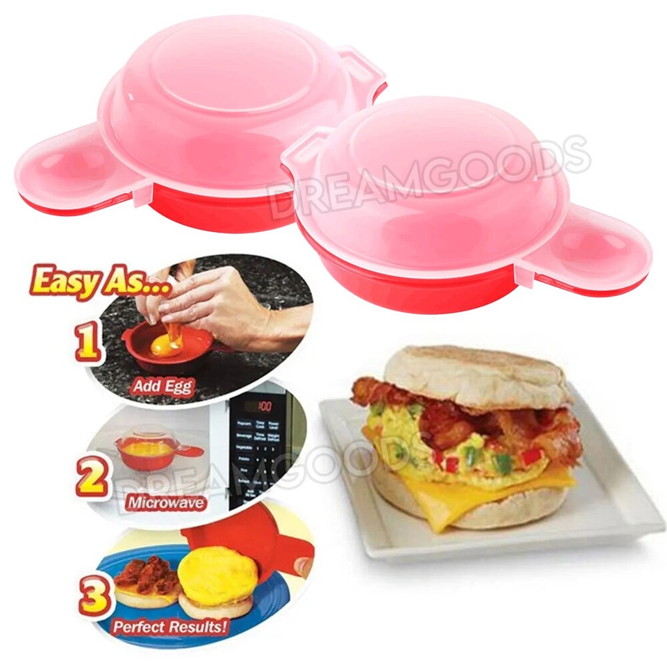 2X hamburg makers Microwave Egg Cooker Poacher Saves Time Eggs Made ...