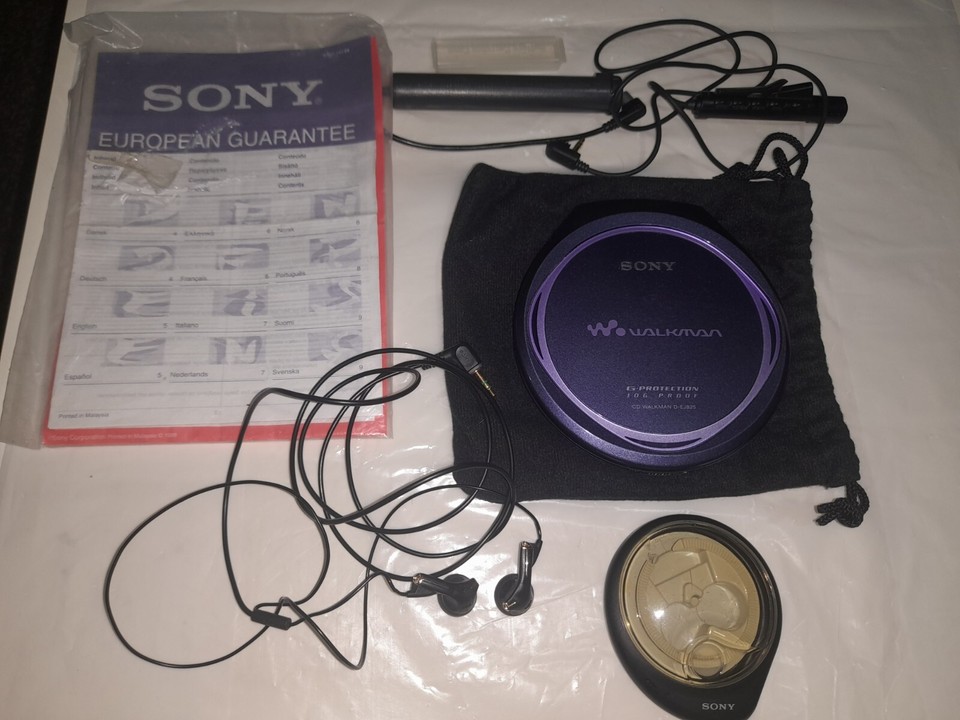 SONY D-EJ825 Slim CD Walkman / Discman / Portable CD Player - Purple ...