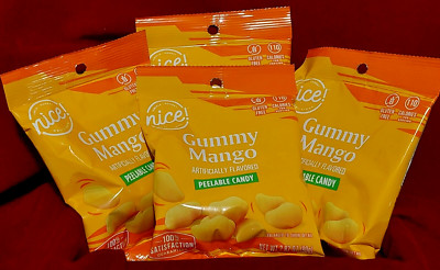 NICE! X 4 Gummy MANGO Peelable Candy 2.82 oz Fresh Delivery TIK TOK ...