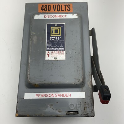 Square D HU361 30Amp Heavy Duty Safety Switch Disconnect BOX-8 | eBay