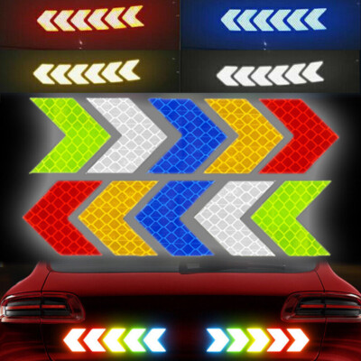 10x Reflective Warning Strip Tape Bumper Body Safety Reflector Sticker ...