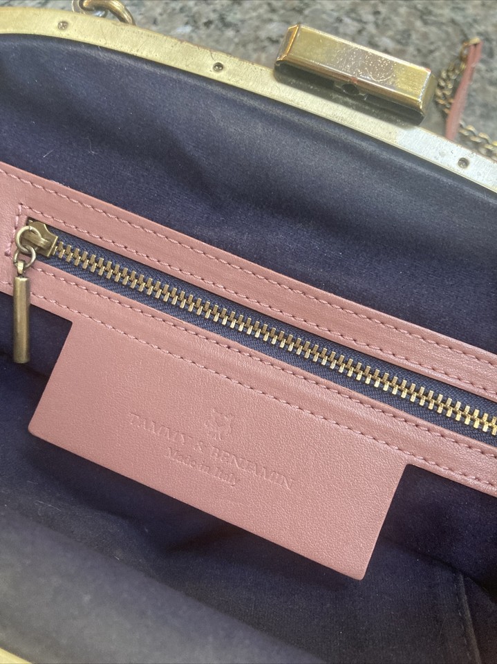 Tammy & Benjamin leather EMMA Mauve Rose Mini Crossbody Clutch | eBay