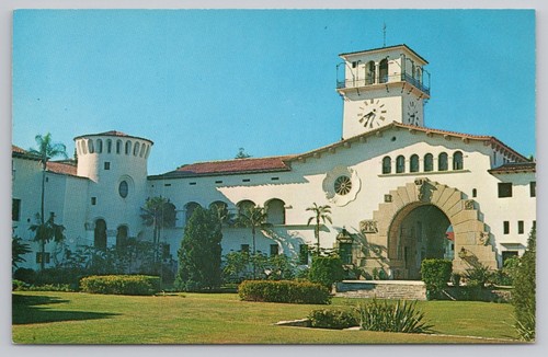 Santa Barbara County Courthouse Chrome Postcard | eBay