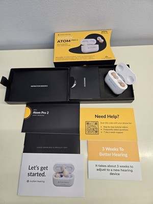 Audien Atom Pro 2 Wireless Rechargeable OTC Hearing Aid, Premium ...