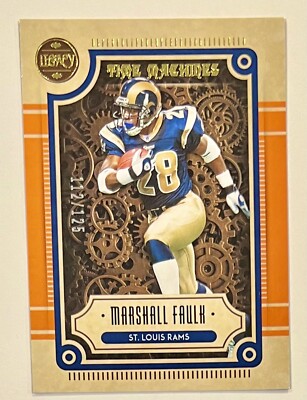 2022 Panini Legacy ~ Time Machines ORANGE #’d /125 ~ MARSHALL FAULK ...