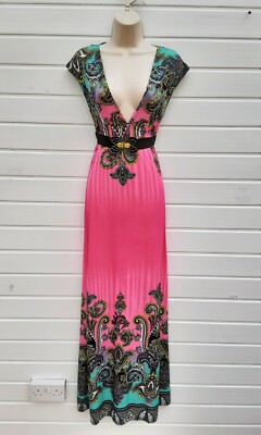 LONG DRESS,MAXI,HIPPIE,BOHO,GYPSY,60S,70S,80S,VINTAGE STYLE,PINK ...