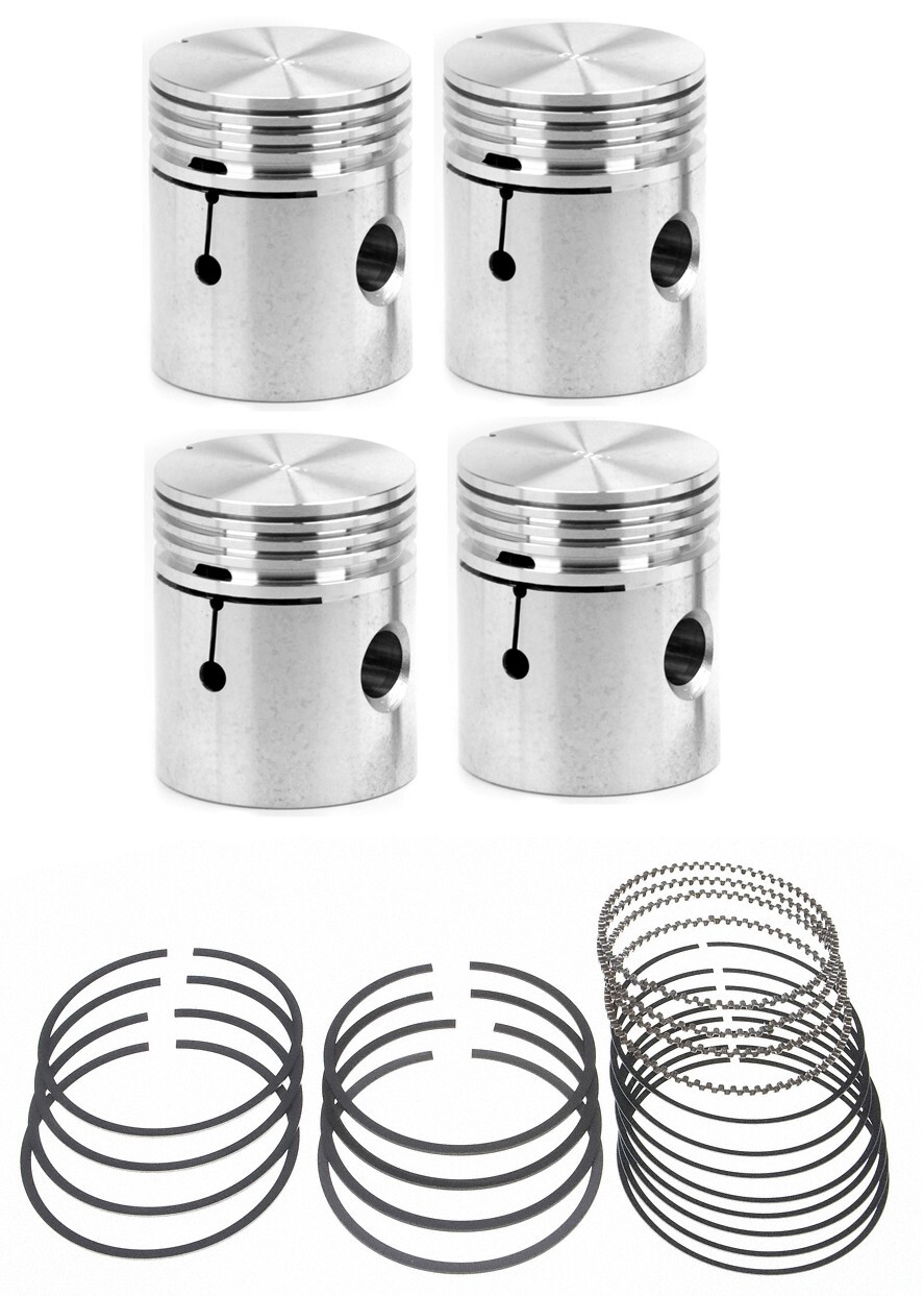 SILVOLITE Pistons/4+RINGS for 1941-1973 Jeep Willys 134 Hurricane/Go ...