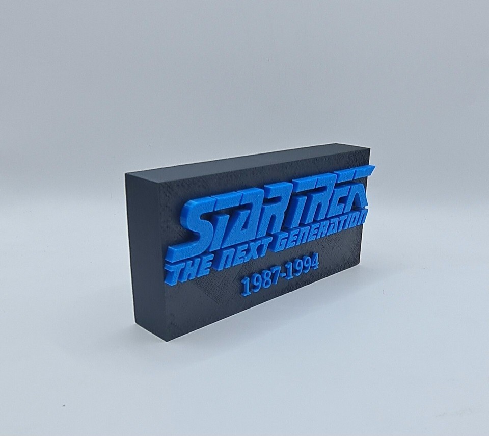 1980's TV Show Star Trek TNG The Next Generation Sign Desktop Shelf Art ...