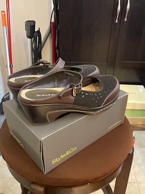 Rialto Mystical Mary Jane Mule Clogs Shoes Women's 10M US Leather Brown ...