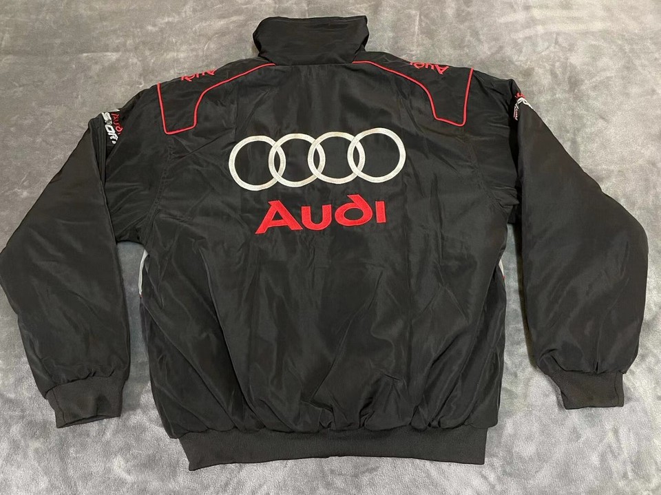 Unisex Adult Audi Jacket Ebroidered Cotton Padded F 1 Racing Jacket | eBay