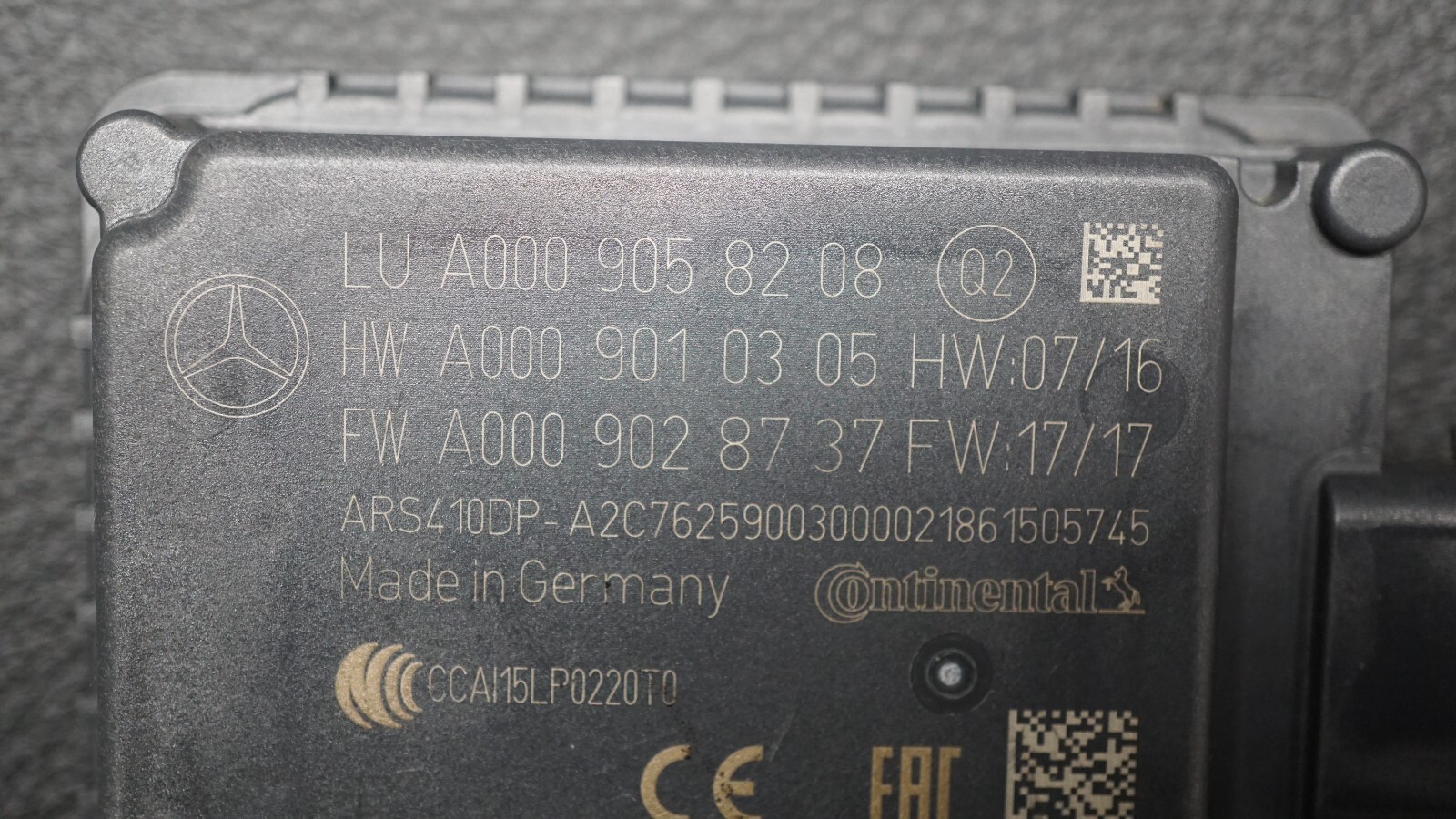 MERCEDES BENZ W222 W213 W238 W257 RADARSENSOR A0009058208 / LU A000 905 ...