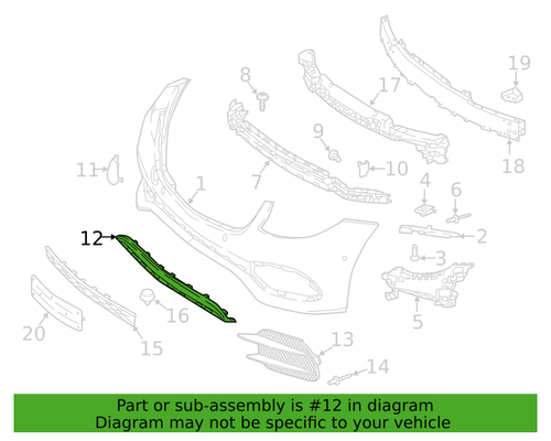Mercedes Benz Genuine E350 E450 E400 2017-2020 Ornamental Molding OE ...