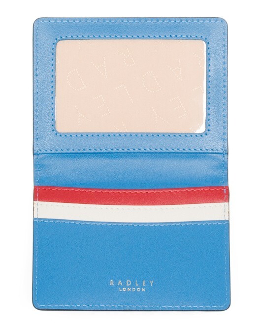 RADLEY LONDON Leather Parade Small Card Case Holder Blue NWT $68 | eBay