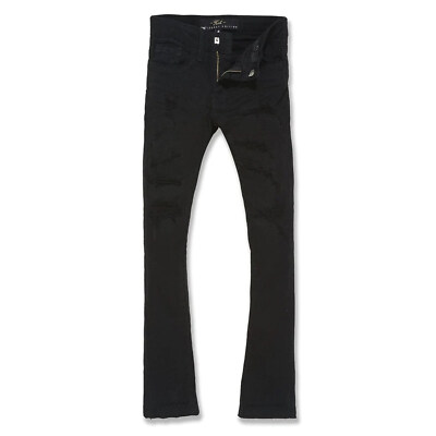 Jordan Craig Stacked Denim Big Kids' Pants Black JTF690RB | eBay