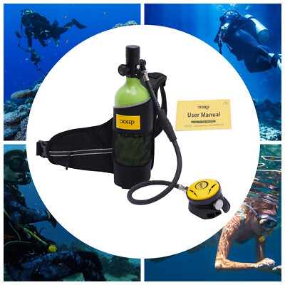 1L Mini Scuba Tank Underwater Dive Portable Lungs Deepest 32.8ft Scuba ...