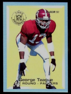 1993 Fleer GEORGE TEAGUE Green Bay Packers NFL Prospects Rookie Insert ...