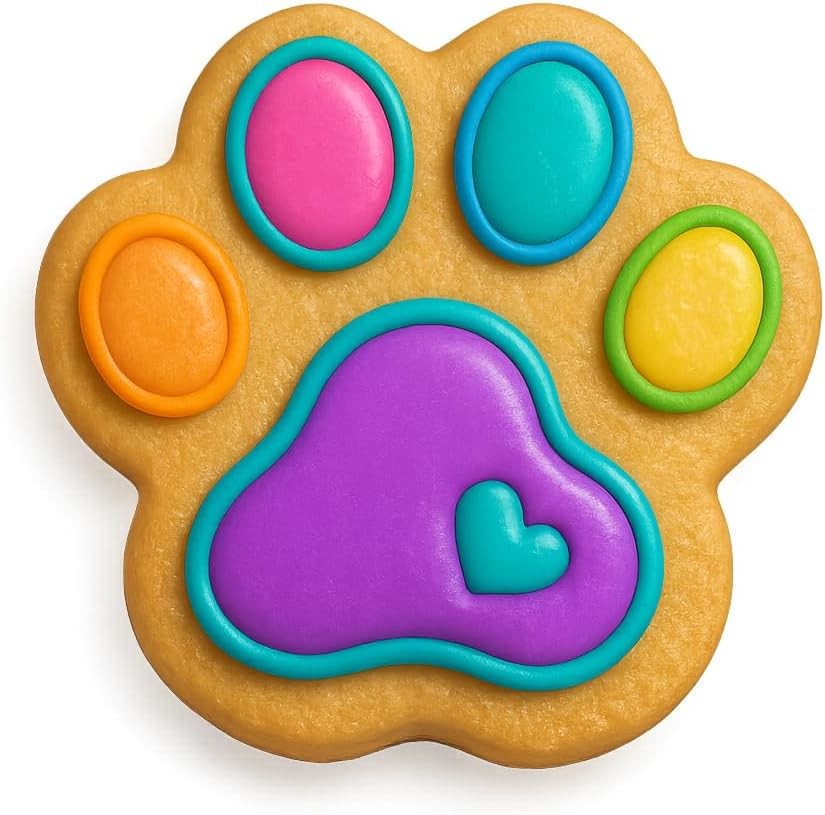 2 pack of Cute Dog Paw Cookie Cutter Combo- 2.2x2.1”, Hand Made in the ...