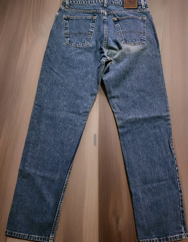 Vintage POLO RALPH LAUREN RL Jeans Men's 34x 34 Relaxed Blue Denim Read ...