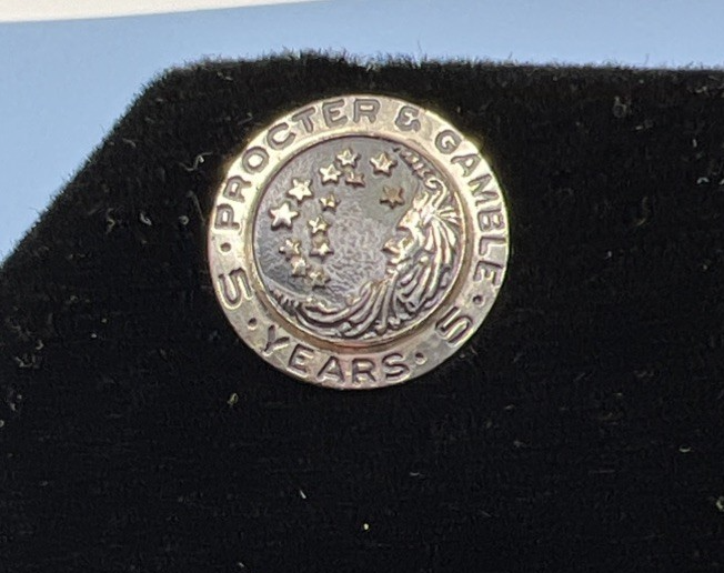 Vintage Proctor & Gamble 5 Year Service Pin Award Sterling Moon Stars ...