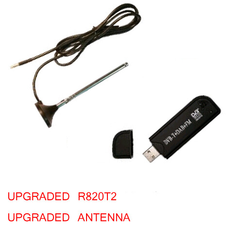 RTL-SDR radio receiver RTL2832U + R820T2 new chipset and antenna (black ...