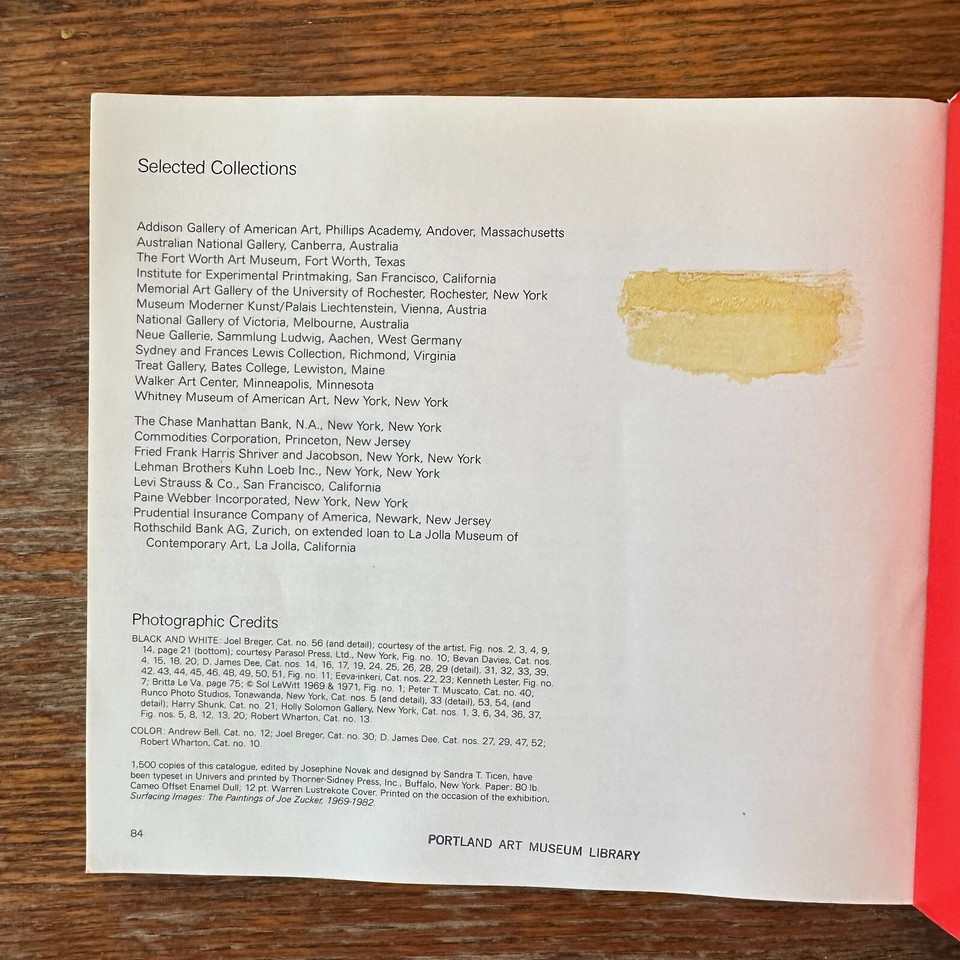 Surfacing Images: The Paintings of Joe Zucker by Susan Krane 1982 Art ...