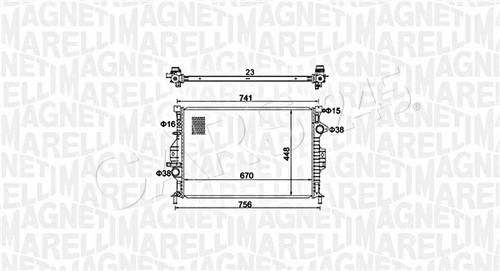 MARELLI Radiator For FORD C-Max II LAND ROVER Discovery VOLVO V40 05-17 ...