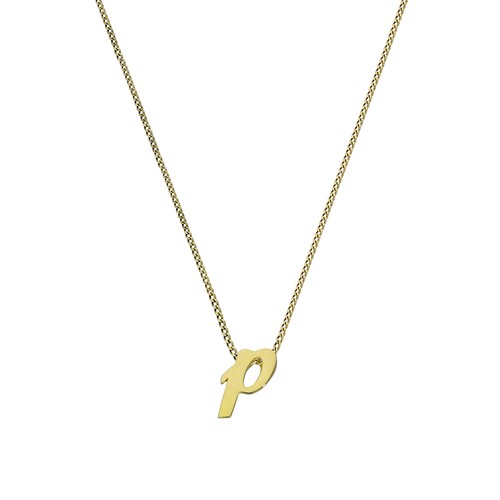 Tiny 9ct Gold Alphabet Letter P Necklace 16 - 20 Inches Name Initial | eBay