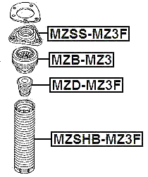 Front Shock Absorber Boot Fits Volvo 1223834, 1305329, 1346599 ...