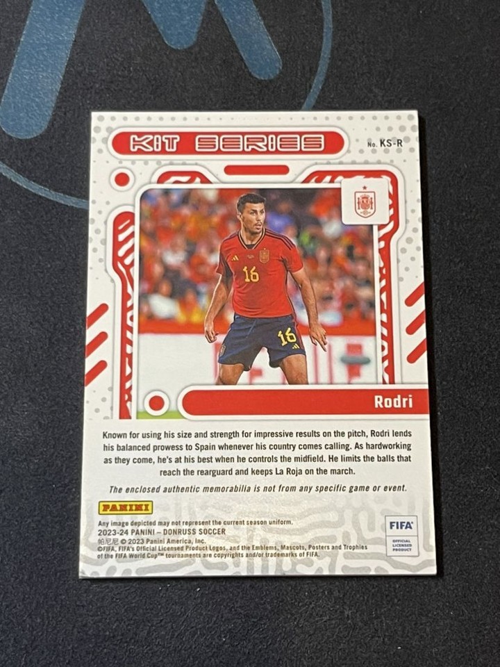 2024 Panini Donruss Spain champion of Europe KSR Rodri kit series | eBay