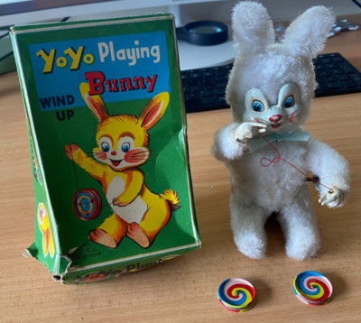 CLOCKWORK YOYO PLAYING BUNNY - MM MADE IN JAPAN - BOX TATTY | eBay