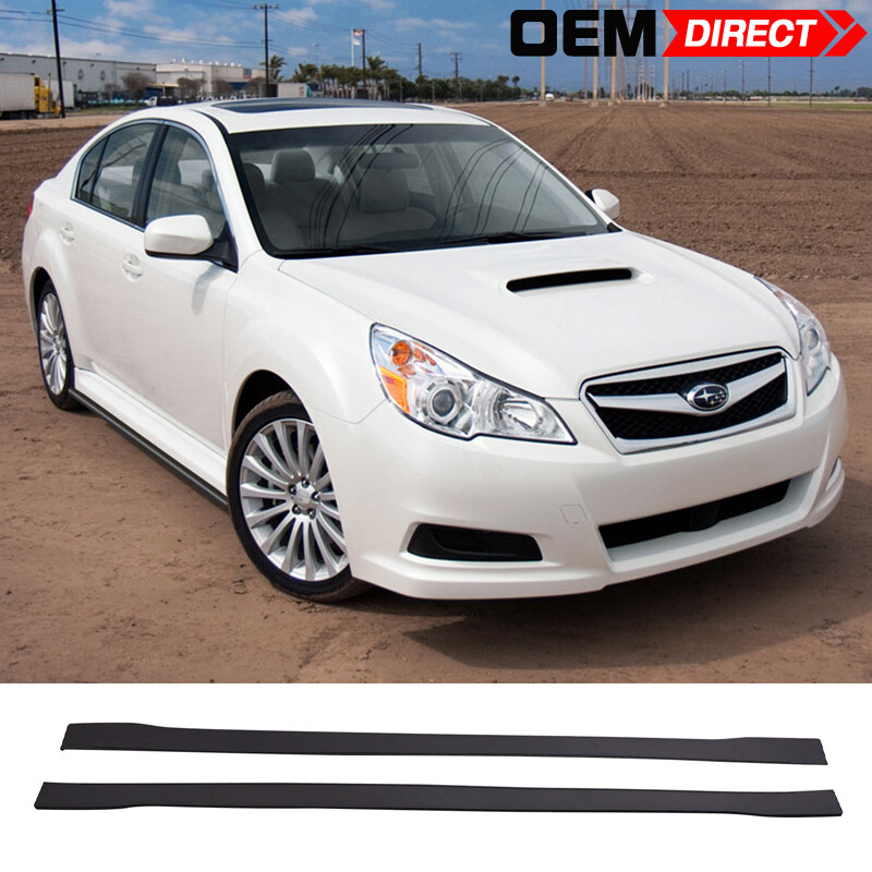 Fits 10-14 Subaru Legacy Side Skirts Extensions Splitters Carbon Fiber ...